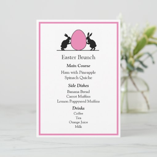 Easter Menu | Zazzle