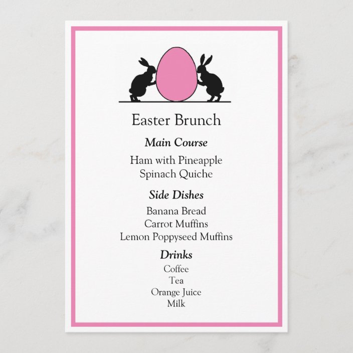 Easter Menu | Zazzle