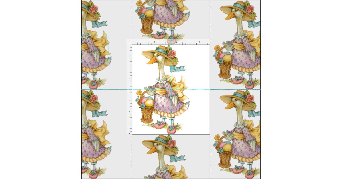Easter Mother Goose Fabric | Zazzle
