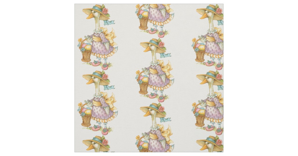 Easter Mother Goose Fabric | Zazzle