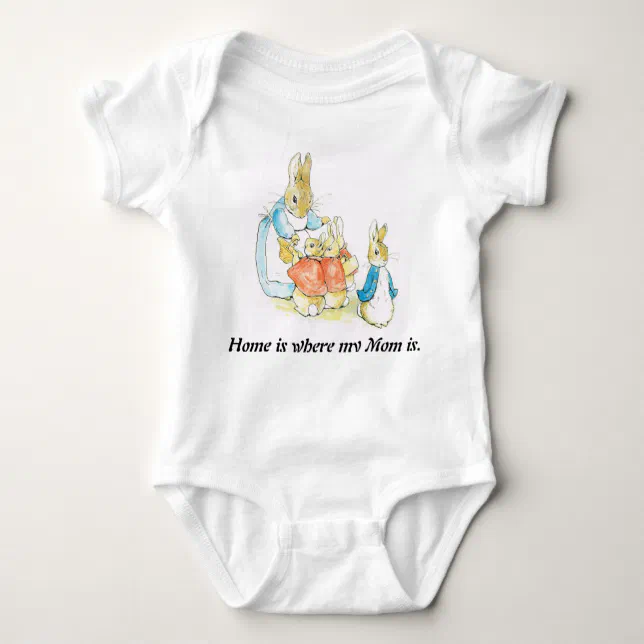 Easter ,Mother rabbit Beatrix potter baby bodysuit | Zazzle