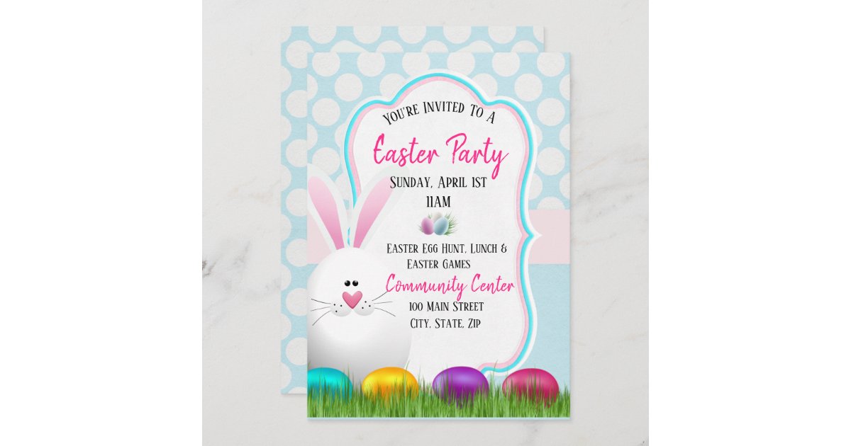 Easter Party Invitation Card | Zazzle