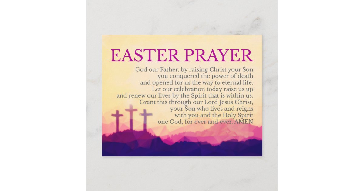 EASTER PRAYER CARD | Zazzle