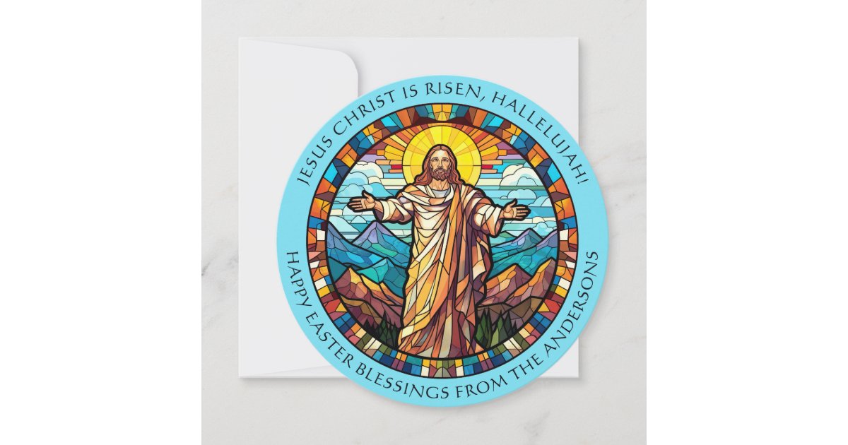 Easter Religious Catholic Resurrection Jesus Holiday Card | Zazzle