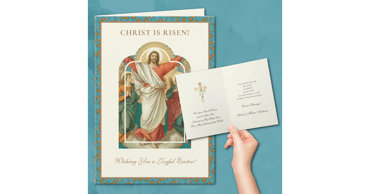 Easter Religious Resurrection Jesus Christian Holiday Card | Zazzle