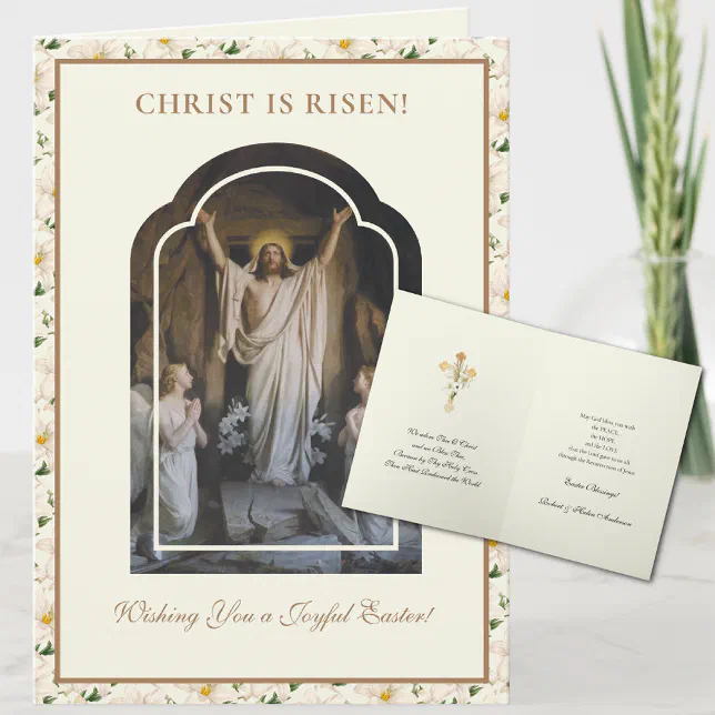 Easter Religious Resurrection Jesus Christian Holiday Card | Zazzle
