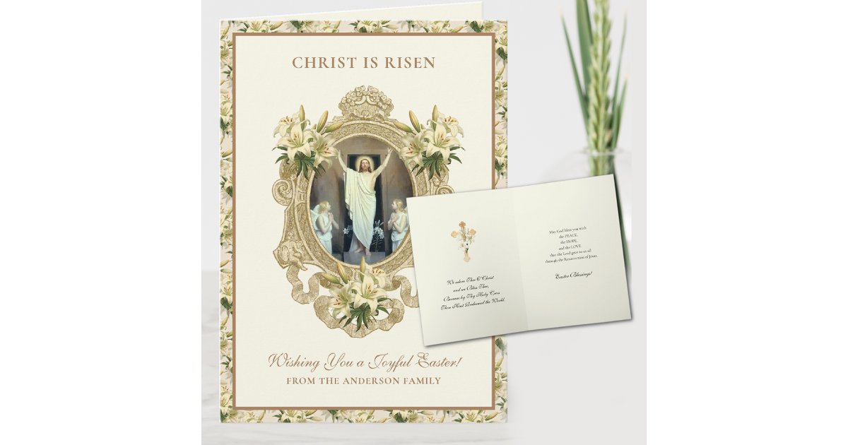 Easter Religious Resurrection Jesus Christian Holiday Card | Zazzle