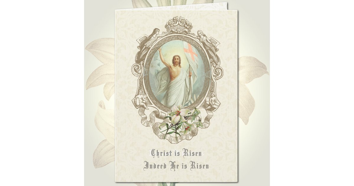 Easter Religious Resurrection Jesus Prayer Holiday Card | Zazzle