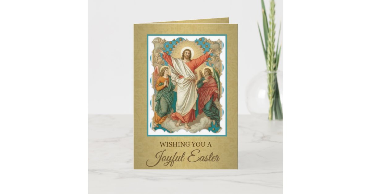 Easter Religious Resurrection Traditional Holiday Card | Zazzle