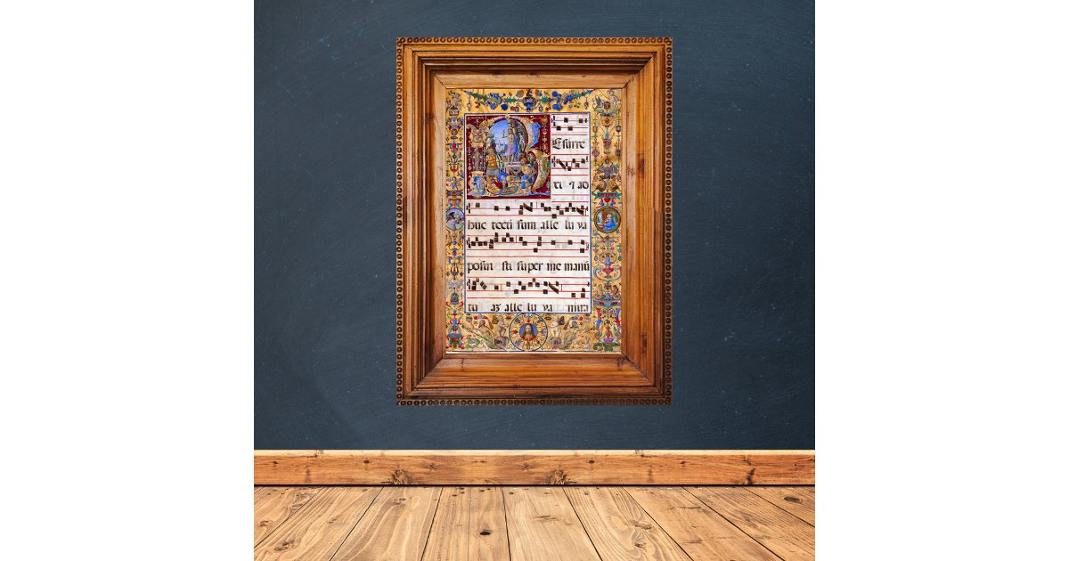 Easter Resurrection Gregorian Medieval Antiphon Poster | Zazzle