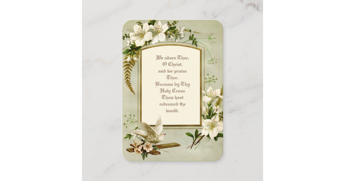 Easter Resurrection Holy Cards Paschal Prayer | Zazzle
