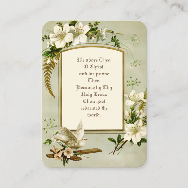 Easter Resurrection Holy Cards Paschal Prayer | Zazzle