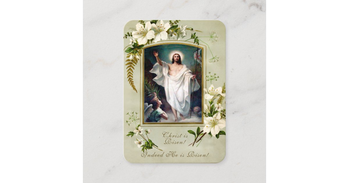 Easter Resurrection Holy Cards Paschal Prayer | Zazzle