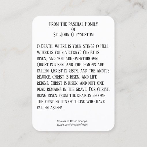 Easter Resurrection Holy Cards w/prayer St. John | Zazzle