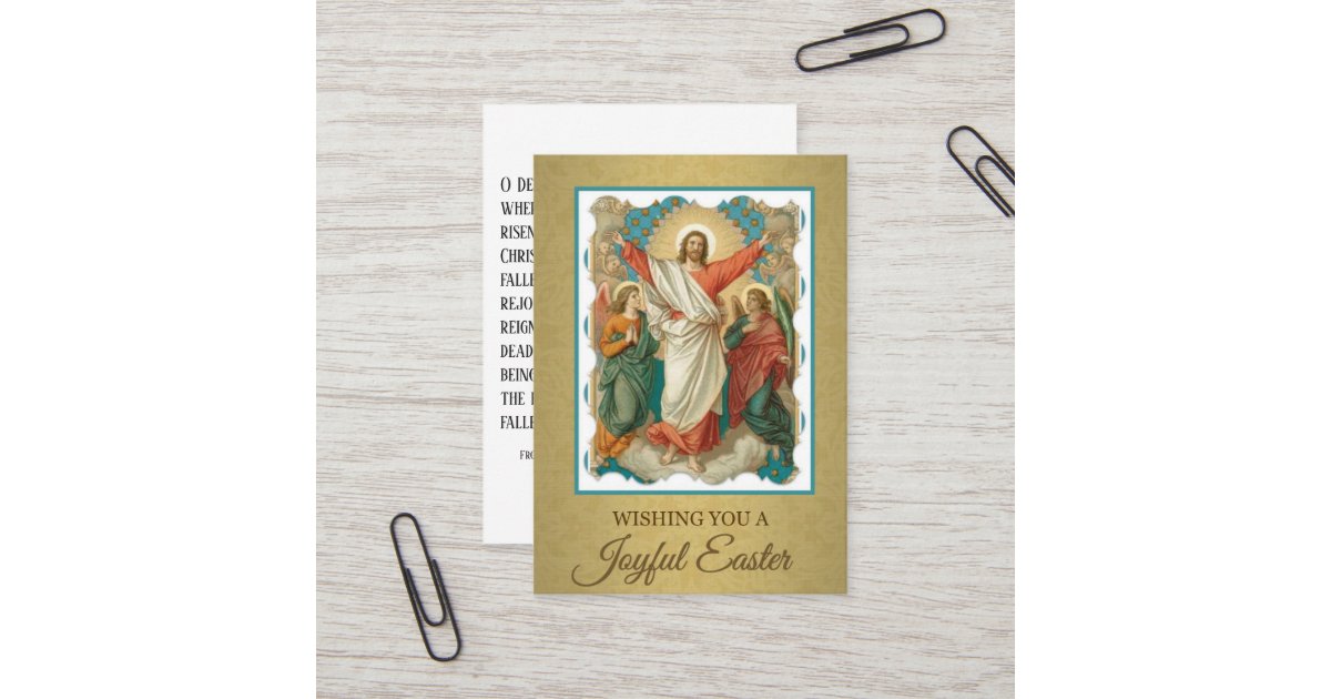 Easter Resurrection Holy Cards w/prayer St. John | Zazzle