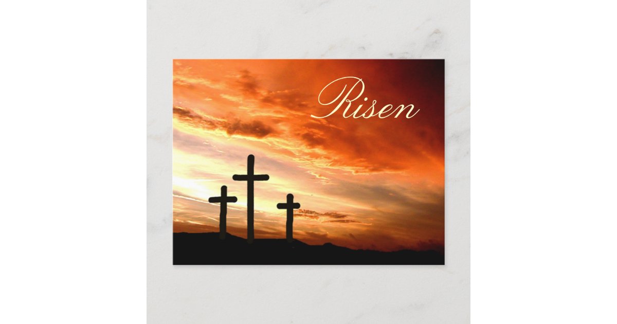 Easter Risen Holiday Postcard | Zazzle