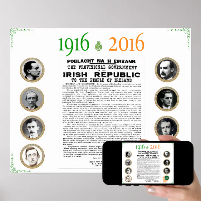 Easter Rising 1916 - 2016 Commemorative Poster | Zazzle