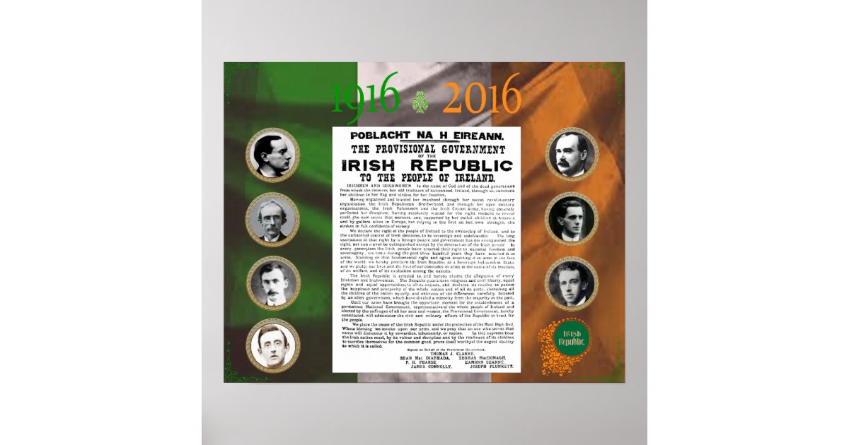 Easter Rising 1916 - 2016 Commemorative Poster | Zazzle