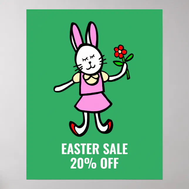 Easter Sale Sign, Customize Your Text Retail Poster | Zazzle