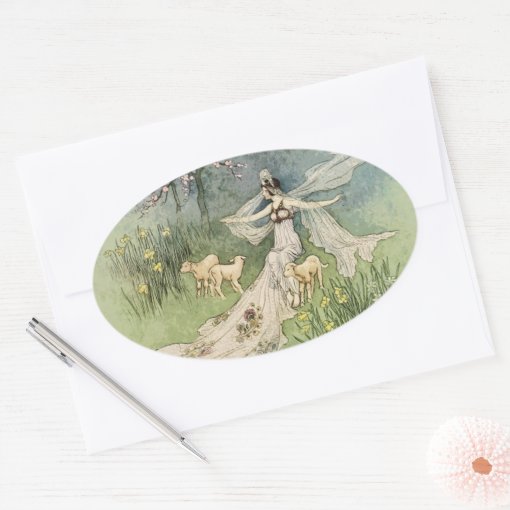 Easter spring goddess stickers | Zazzle