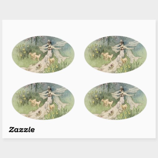 Easter spring goddess stickers | Zazzle