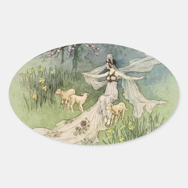 Easter spring goddess stickers | Zazzle