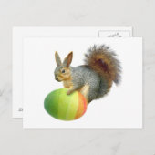 Easter Squirrel with Rainbow Egg Postcard | Zazzle