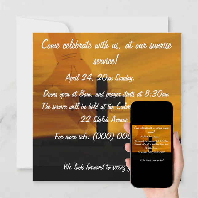 Easter sunrise service Invitation | Zazzle