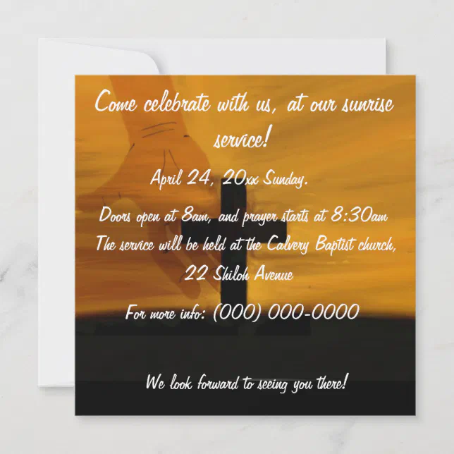 Easter sunrise service Invitation | Zazzle