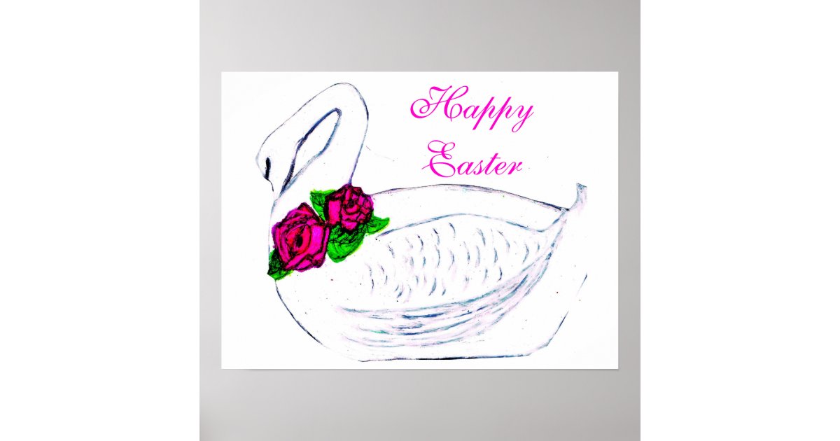 EASTER SWAN poster | Zazzle