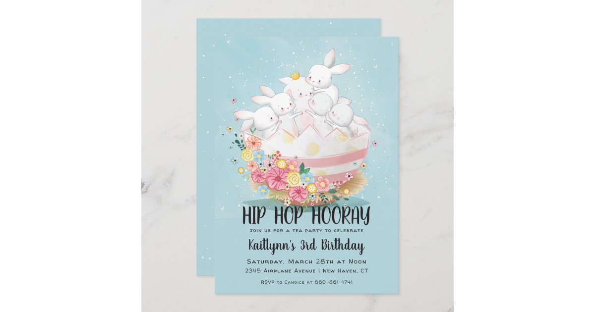 Easter Tea Party Birthday Invitation | Zazzle