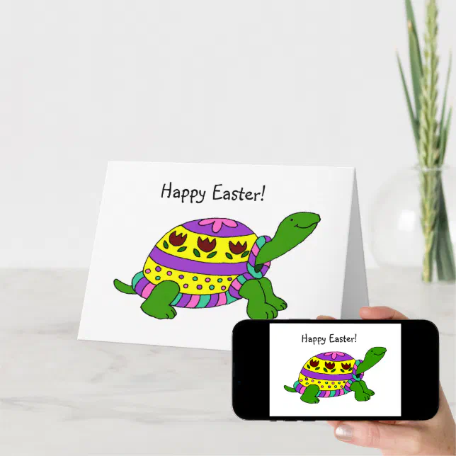 Easter turtle card | Zazzle