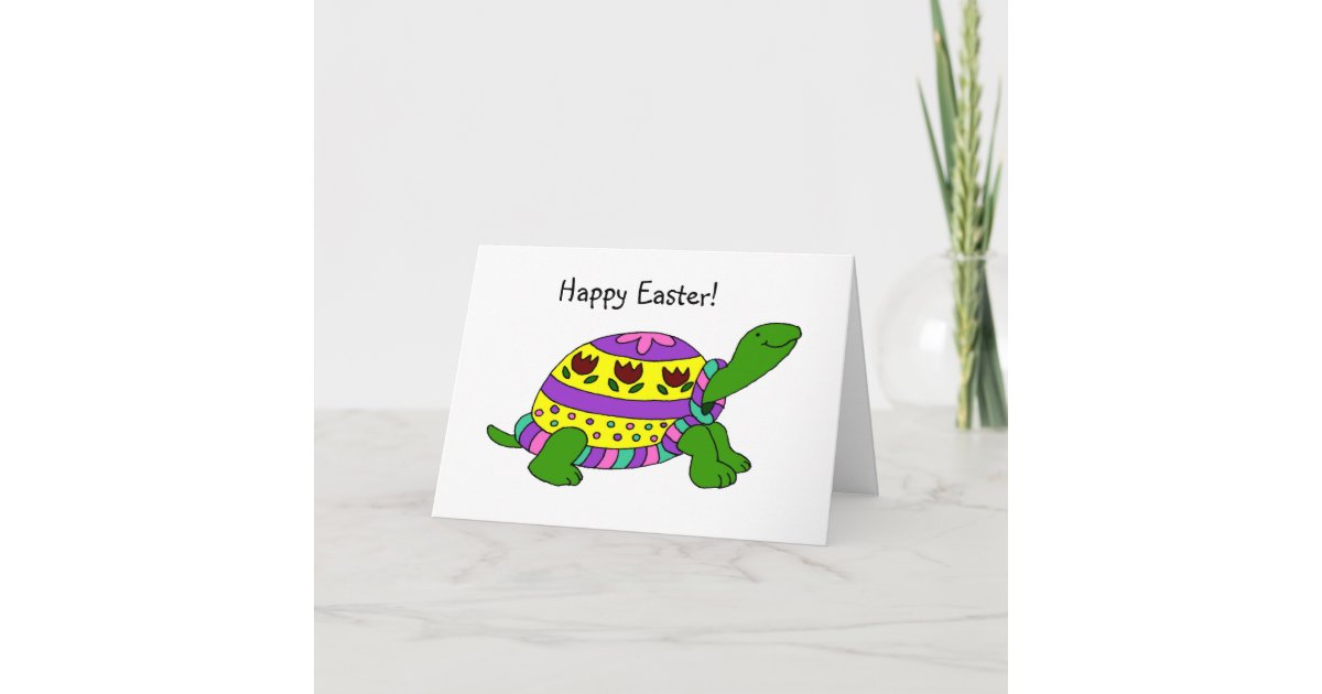 Easter turtle card | Zazzle