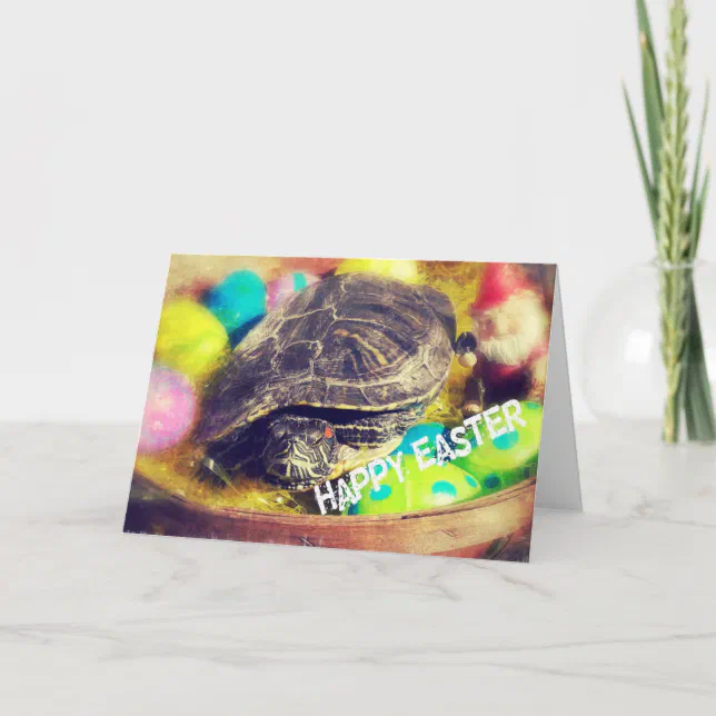 Easter Turtle Holiday Card | Zazzle