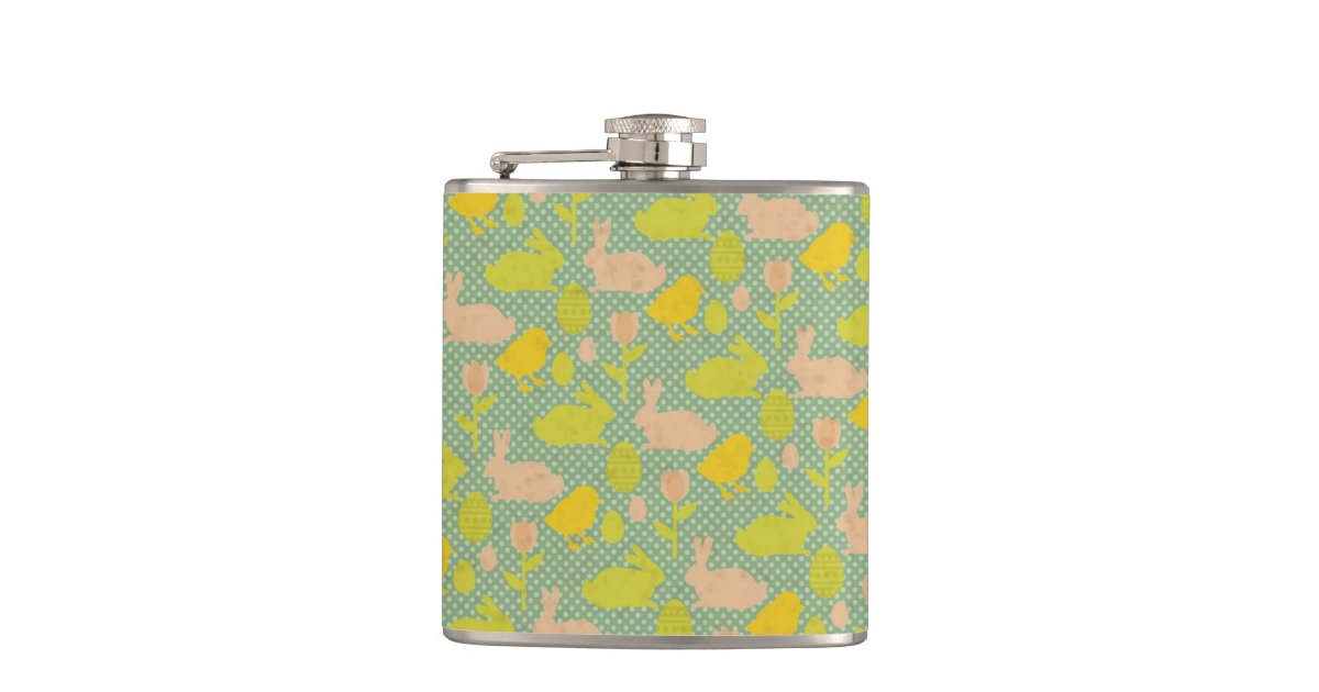 Easter Wallpaper Hip Flask | Zazzle