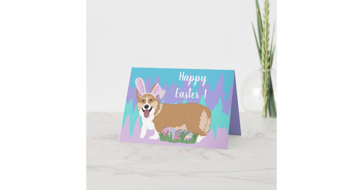 Easter Welsh Corgi Card | Zazzle