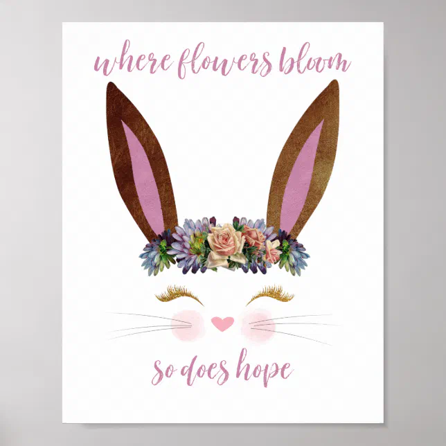 Easter where flowers bloom so does hope poster | Zazzle