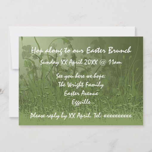 Easter White Rabbit Brunch Invitation | Zazzle