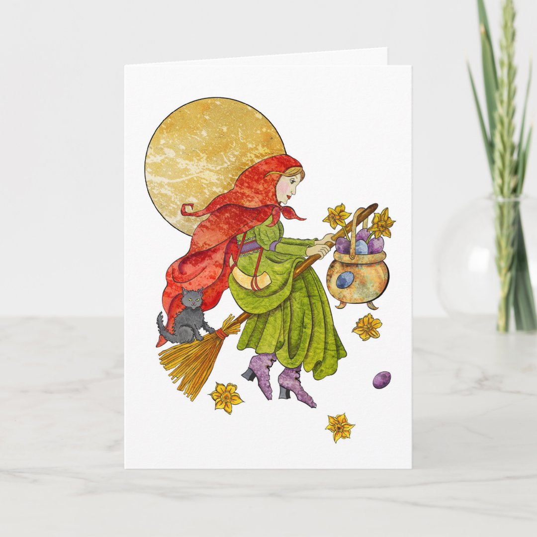 Easter Witch Card | Zazzle
