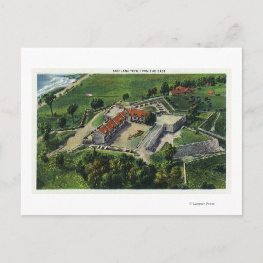 Eastern Aerial View of the Fort Grounds Postcard | Zazzle.com