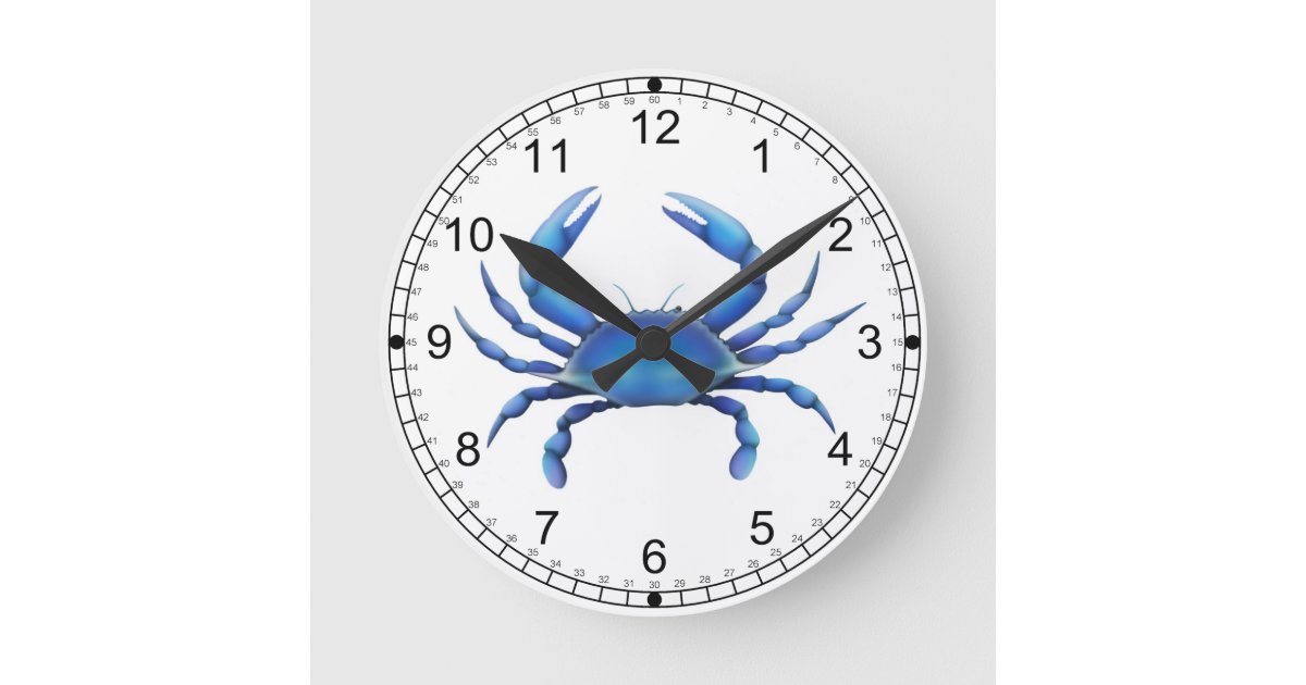 Eastern Blue Crab Wall Clock | Zazzle
