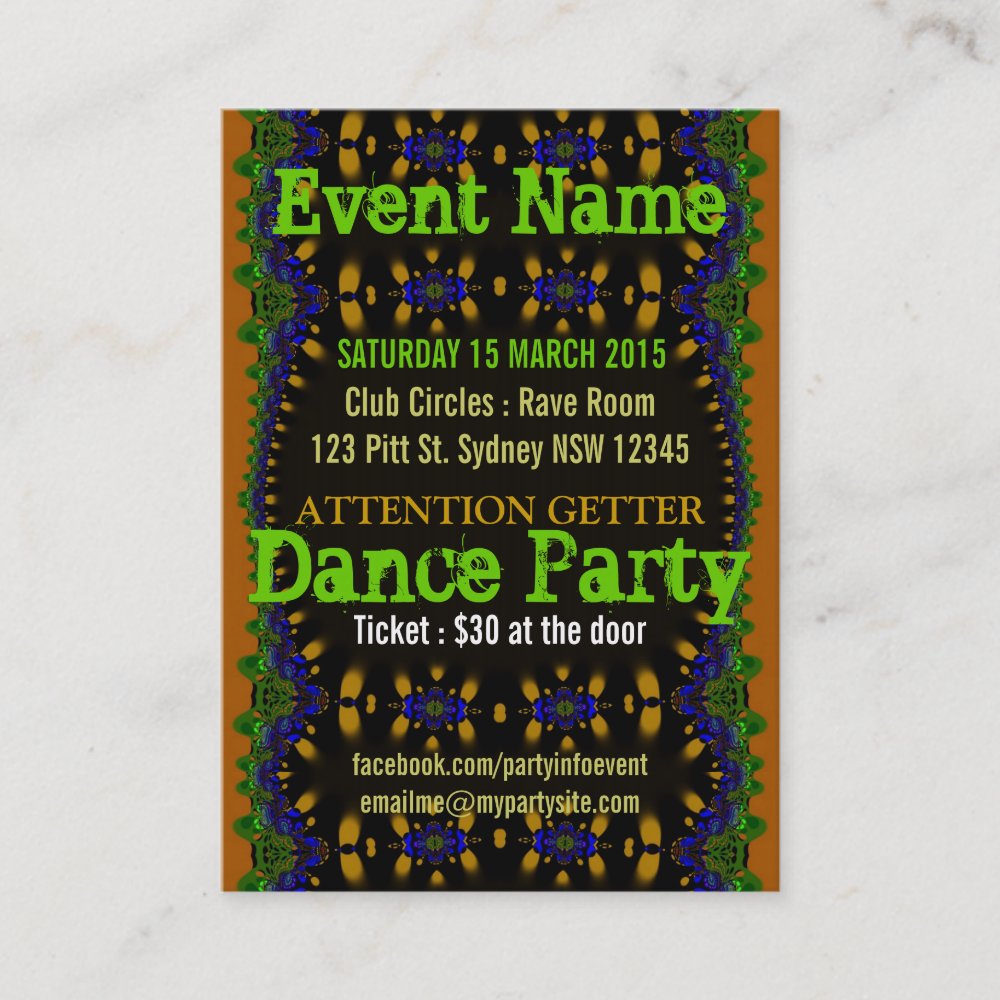 Eastern Earth Event Party Mini Flyers Business Card - Snuggle Hamster ...