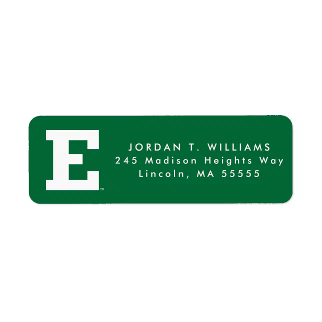 Eastern Michigan - E Logo Label | Zazzle