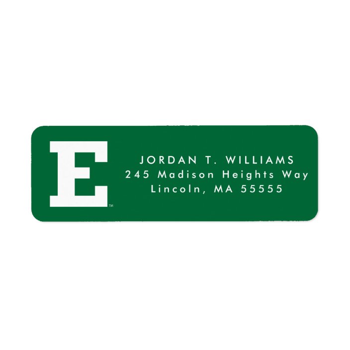 Eastern Michigan - E Logo Label | Zazzle.com