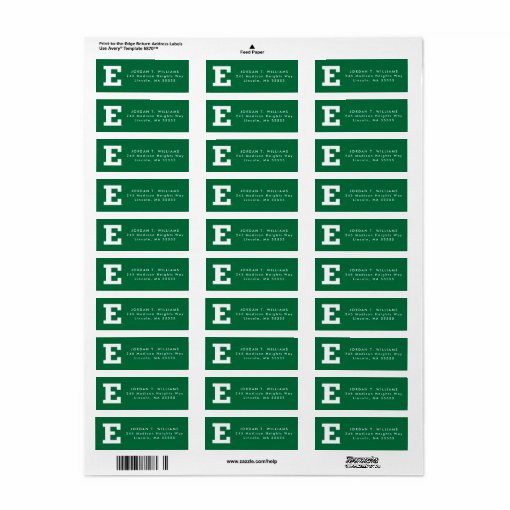 Eastern Michigan - E Logo Label | Zazzle