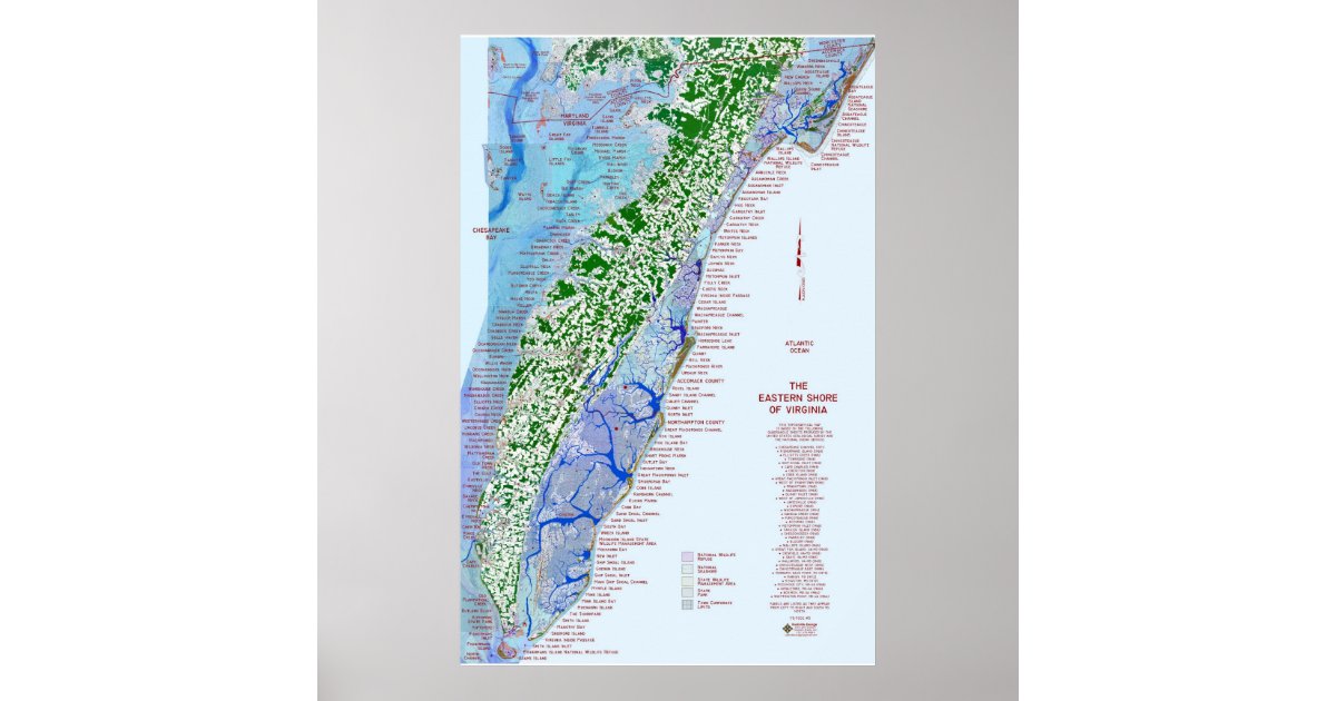 Eastern Shore Map 1 Poster | Zazzle