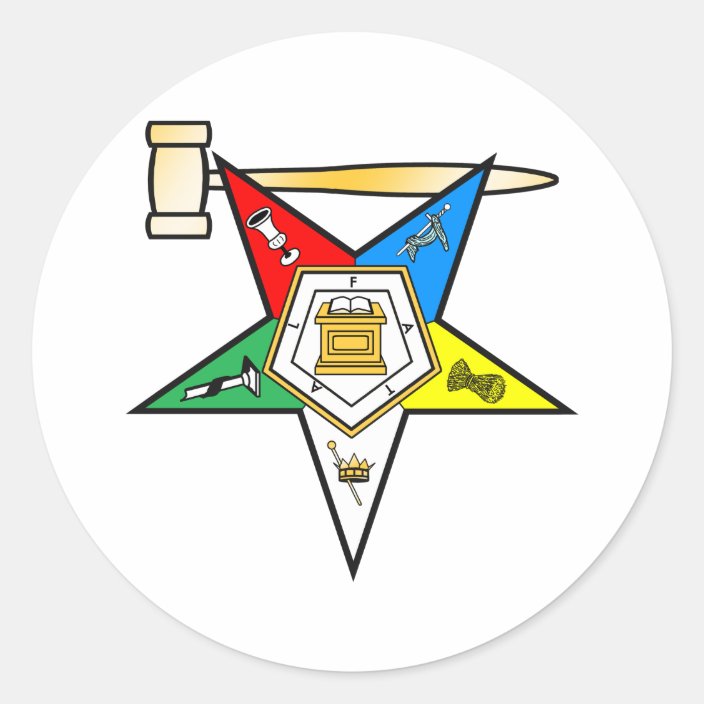 Eastern Star Past Matron items Classic Round Sticker | Zazzle