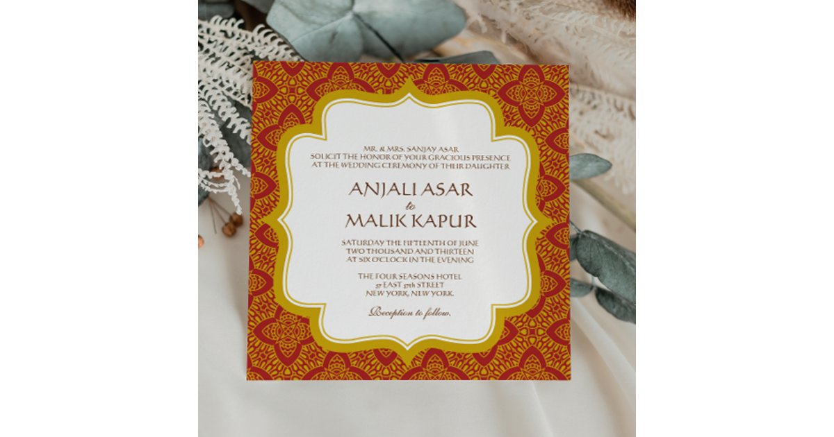 Eastern Tapestry | Wedding Invitation | Zazzle