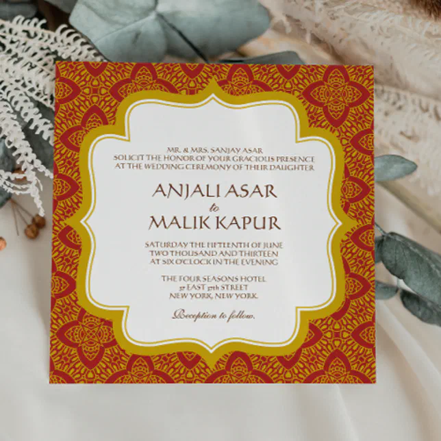 Eastern Tapestry | Wedding Invitation | Zazzle