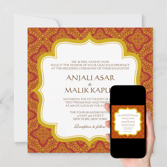 Eastern Tapestry | Wedding Invitation | Zazzle